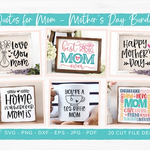 Mothers Day SVG Bundle, Mom SVG Bundle, Gifts for Mom Commercial Use ...