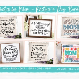 Mothers Day SVG Bundle, Mom SVG Bundle, Gifts for Mom Commercial Use ...