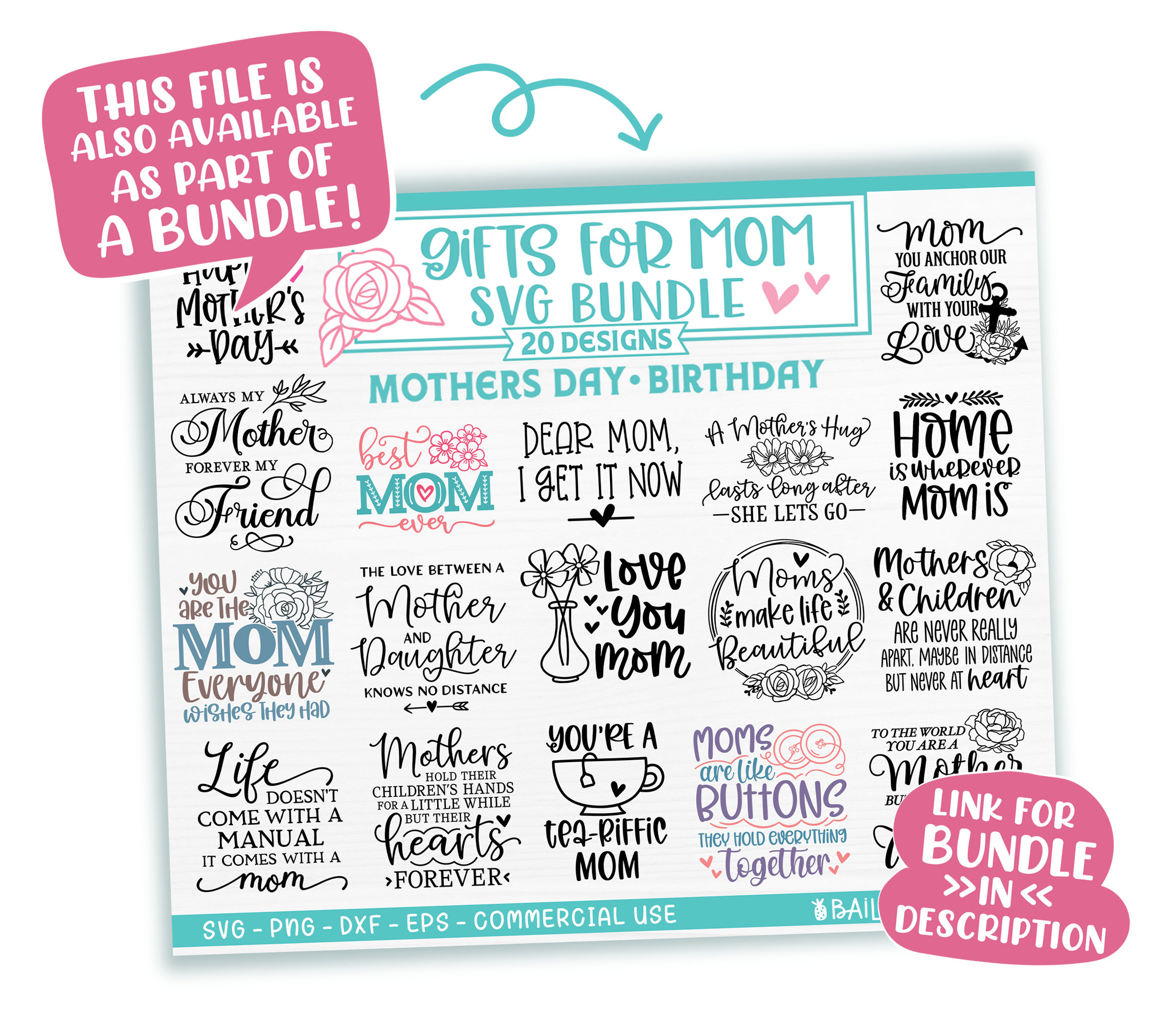 Funny Mom Gift SVG, Mothers Day SVG, Dear Mom I Get It Now, Gift for ...