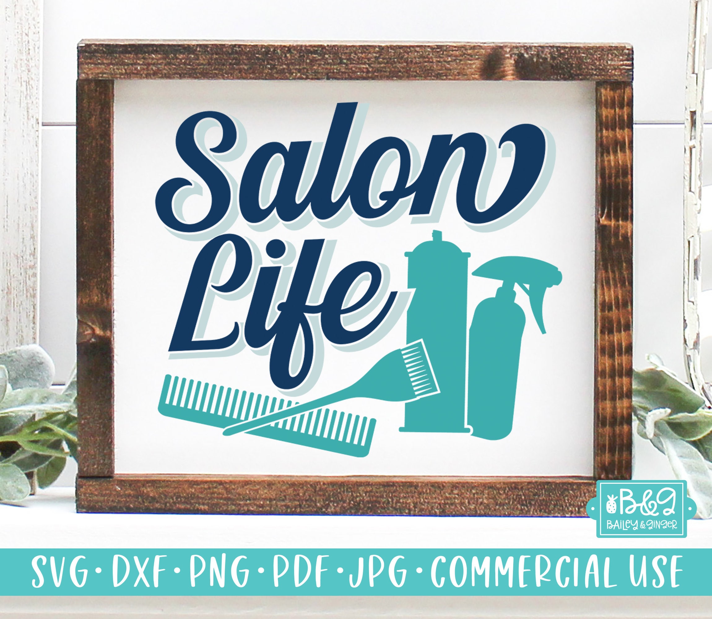 Salon Life SVG Hairdresser SVG Cut File For Cricut or | Etsy