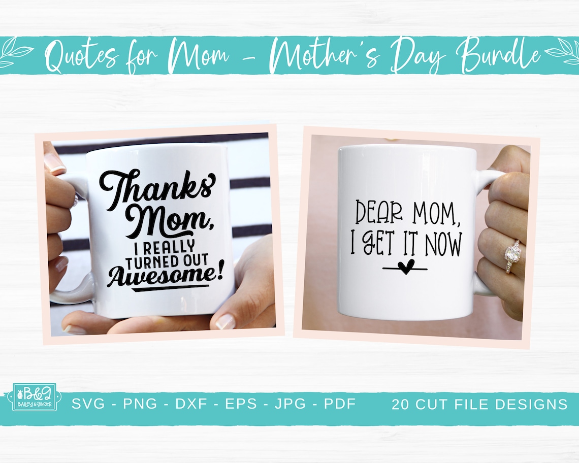 Mothers Day SVG Bundle, Mom SVG Bundle, Gifts for Mom Commercial Use ...