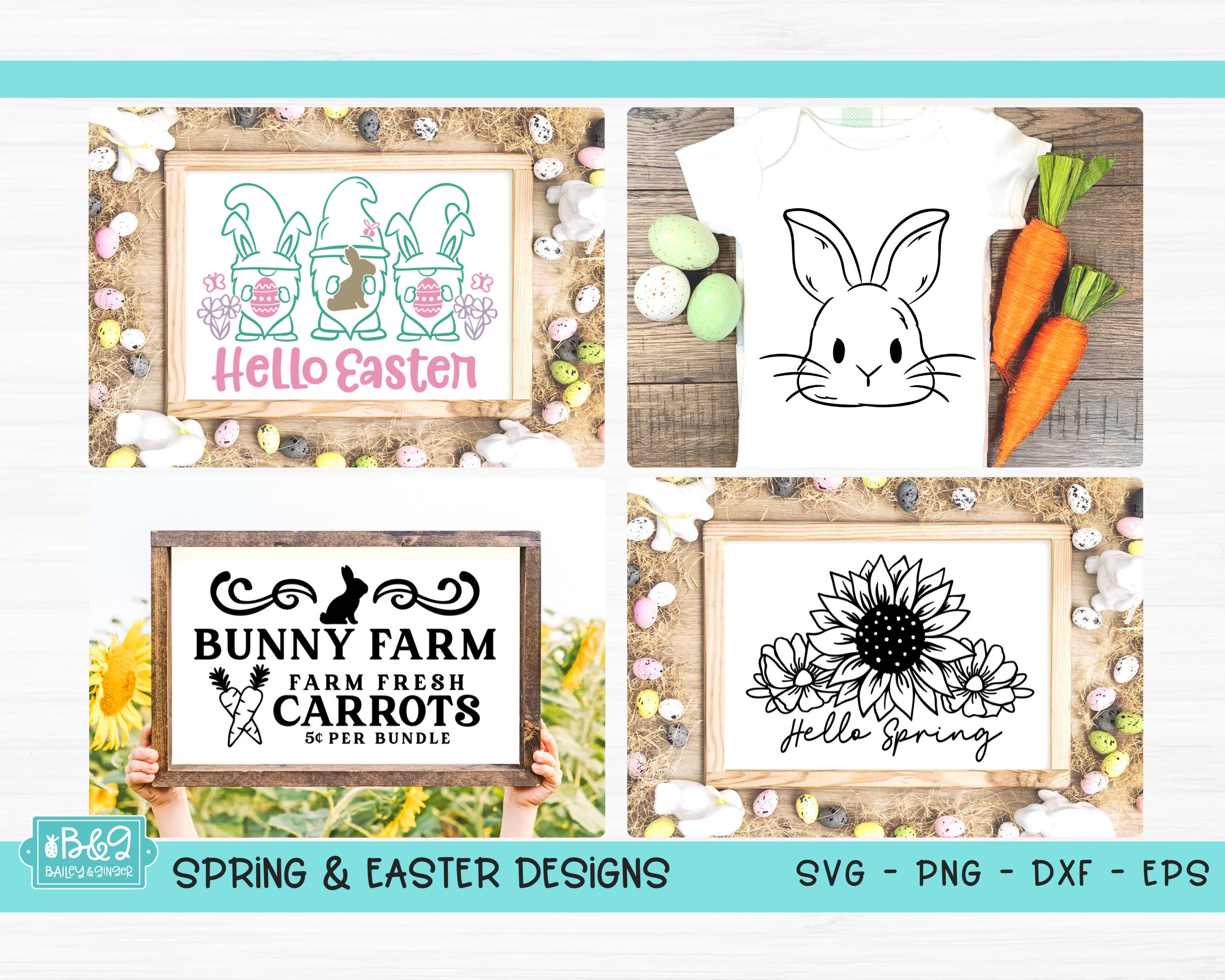 Spring & Easter SVG Bundle Designs for Spring Signs and - Etsy