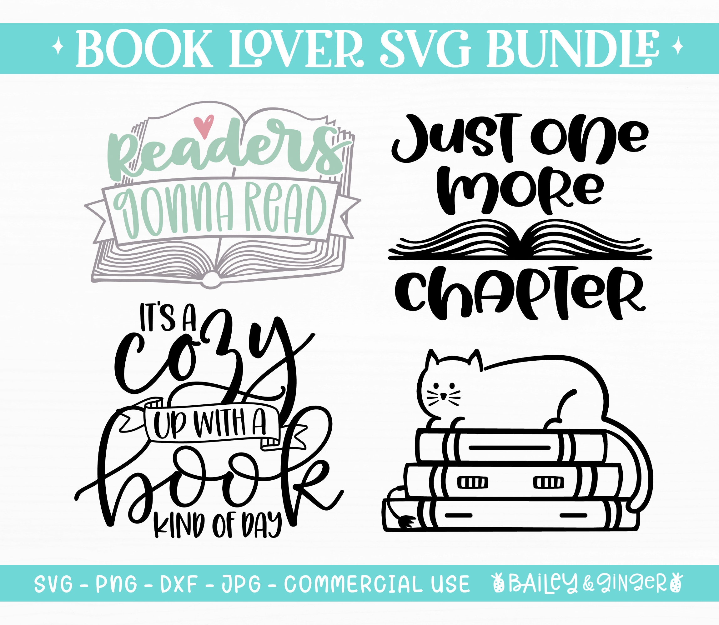 Book Lover SVG Bundle, Reading Quotes and Graphics SVG Bundle ...