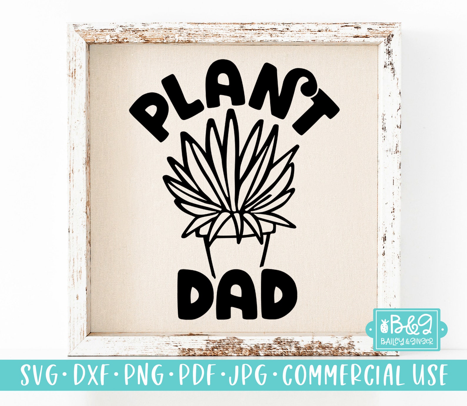 Plant Dad SVG Cutting File, Houseplant Doodle, Plant Lover, Gardener ...