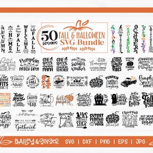 Fall & Halloween SVG Bundle, Autumn SVG Cut Files, Commercial Use SVG ...