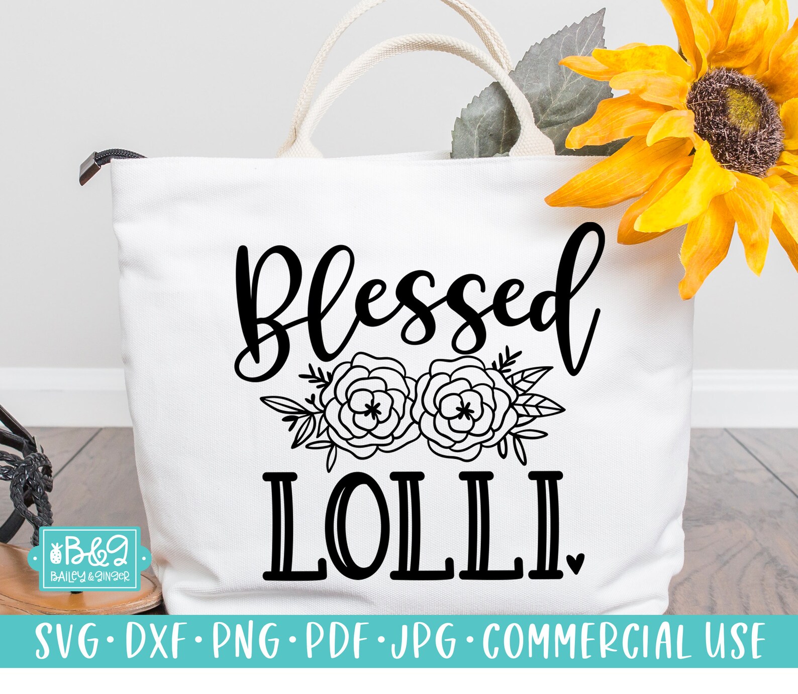 Blessed Lolli SVG Cutting File Pretty Floral Blessed Lolli | Etsy