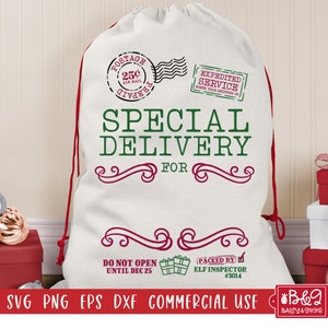 Christmas SVG Santa Sack Bundle - Mail Bag Designs for Santa Bags SVG ...