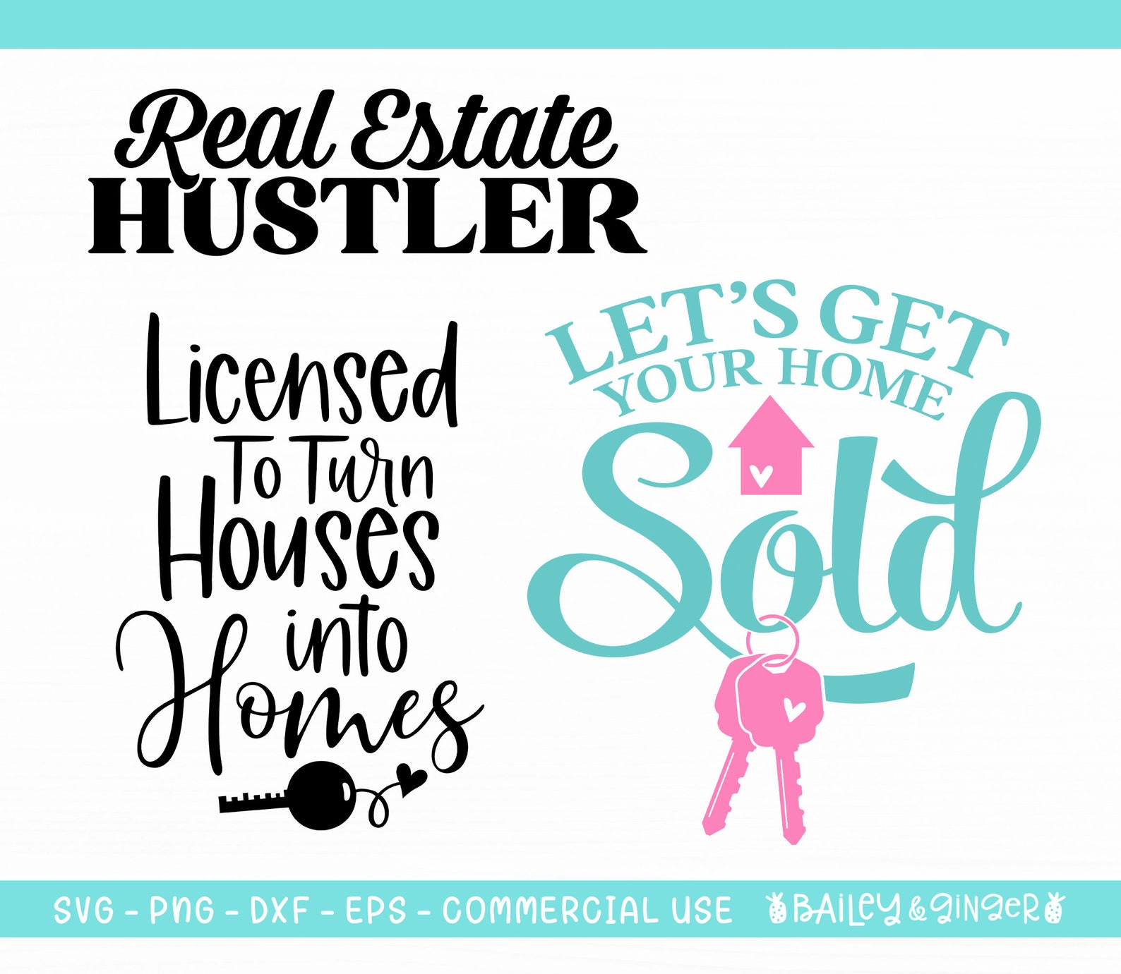 Real Estate Agent SVG Bundle, SVG Cut File Bundle, Commercial Use SVG ...