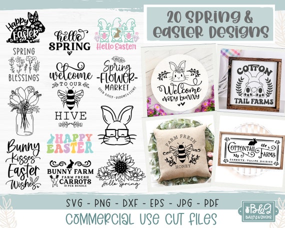 Spring & Easter SVG Bundle Designs for Spring Signs and - Etsy