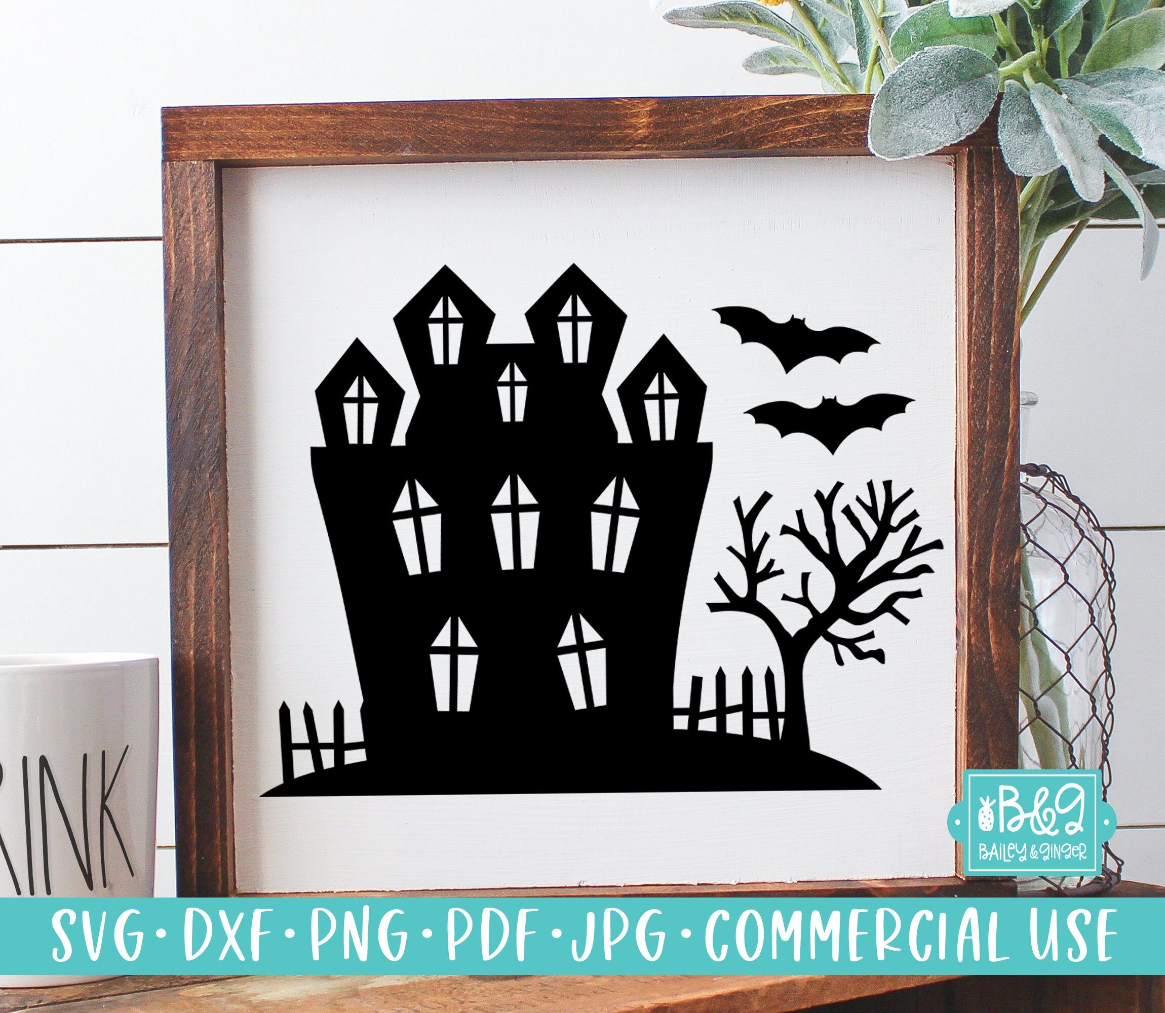 Haunted House SVG Cutting File October Halloween SVG Fall - Etsy