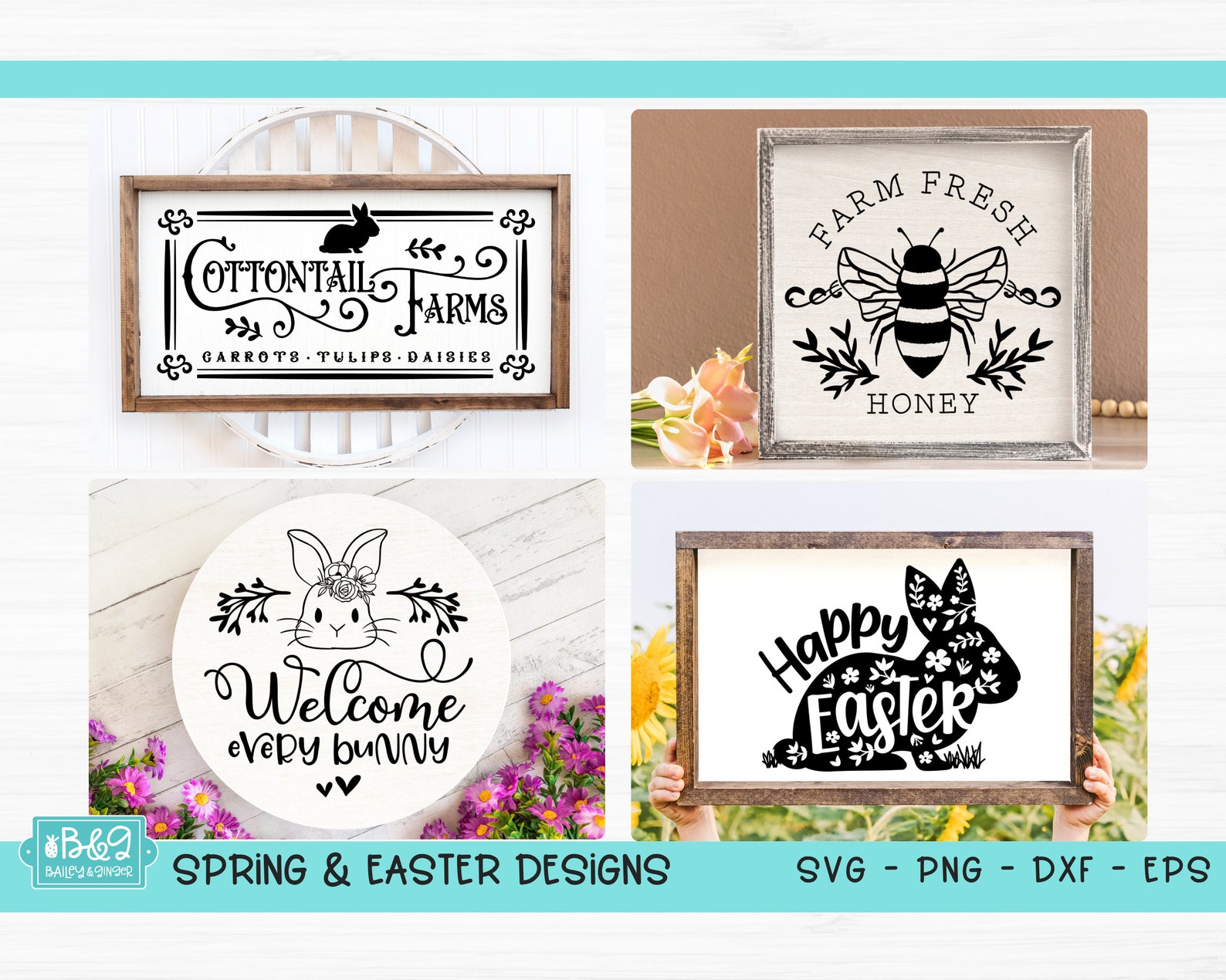 Spring & Easter SVG Bundle Designs for Spring Signs and - Etsy