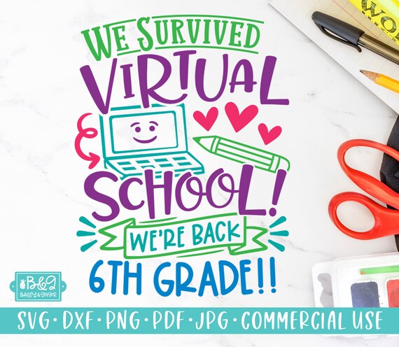 1st Day of School 6th Grade SVG Back to School SVG Survived - Etsy
