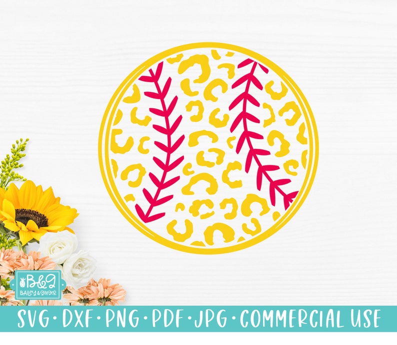 Leopard Print Softball SVG for Shirts, Personal and Commercial Use SVG ...