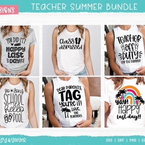 End of School Teacher SVG Cut Files for Cricut & Silhouette - Last Day ...