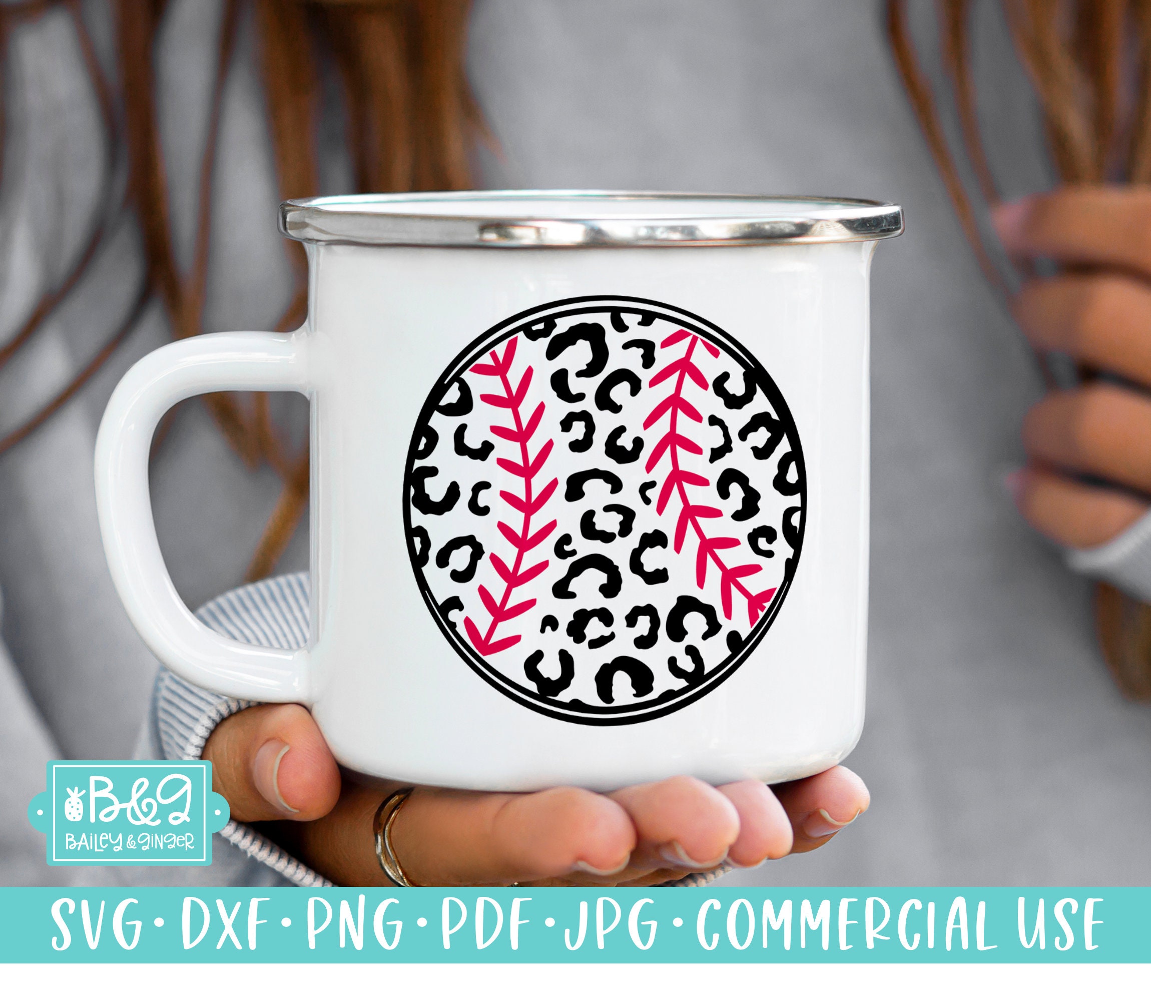 Leopard Baseball SVG Cut File, Cute Baseball SVG for Women's Shirts ...