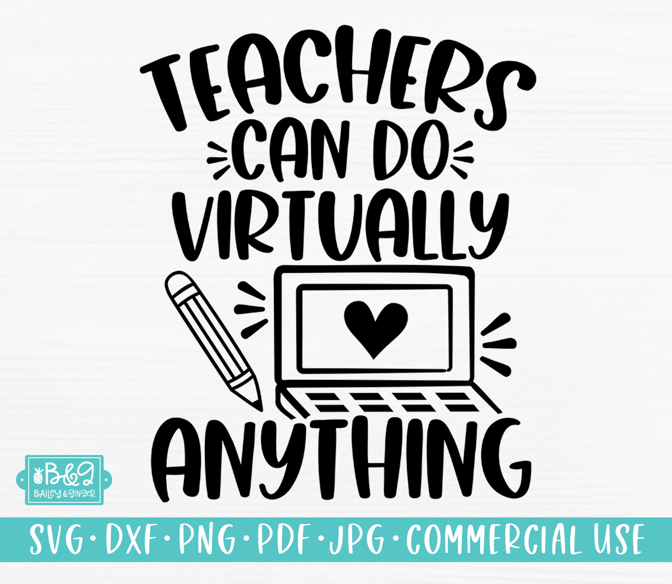 Teachers Can Do Virtually Anything SVG File Online Teacher - Etsy