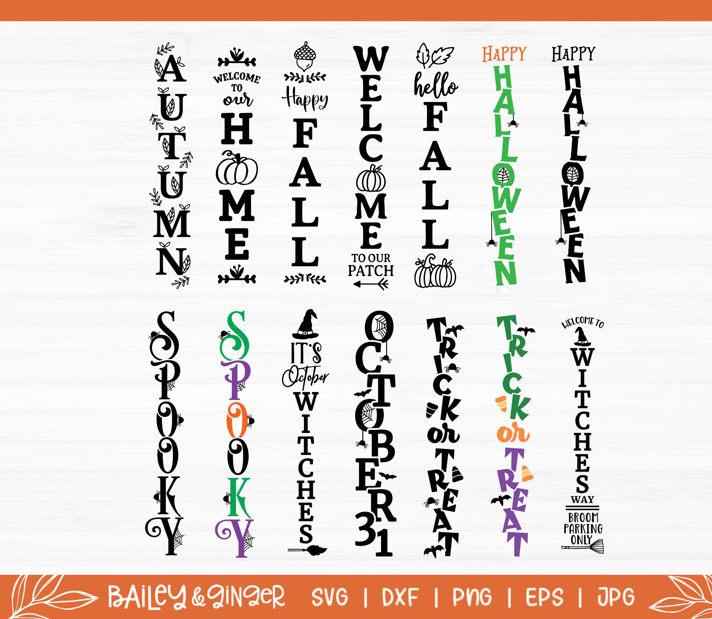 Fall & Halloween SVG Bundle Autumn SVG Cut Files Commercial | Etsy