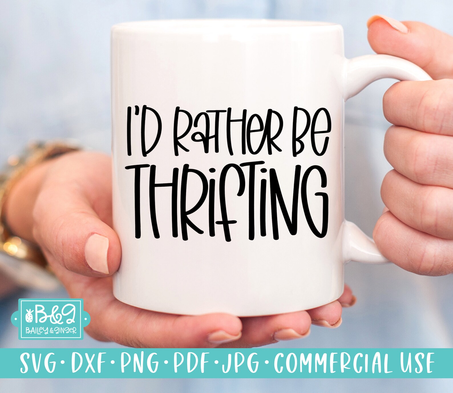 I'd Rather Be Thrifting SVG Cut File for Cricut or - Etsy