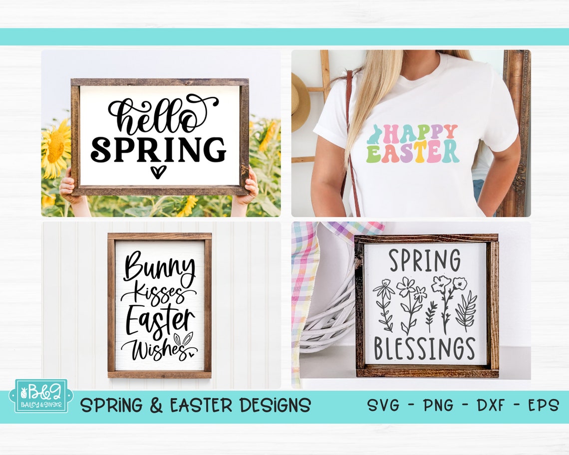 Spring & Easter SVG Bundle Designs for Spring Signs and - Etsy