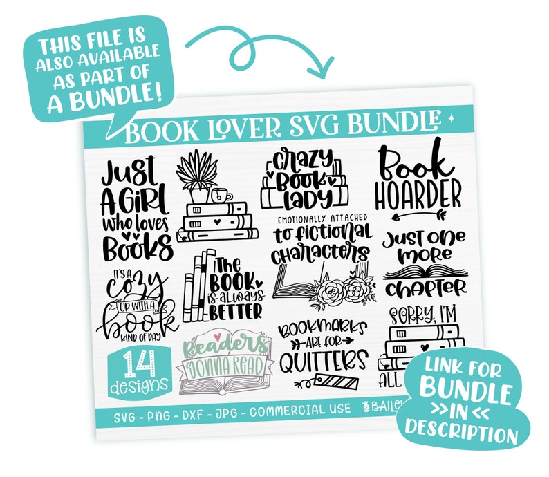 Crazy Book Lady SVG Cutting File Funny Book Lover SVG | Etsy