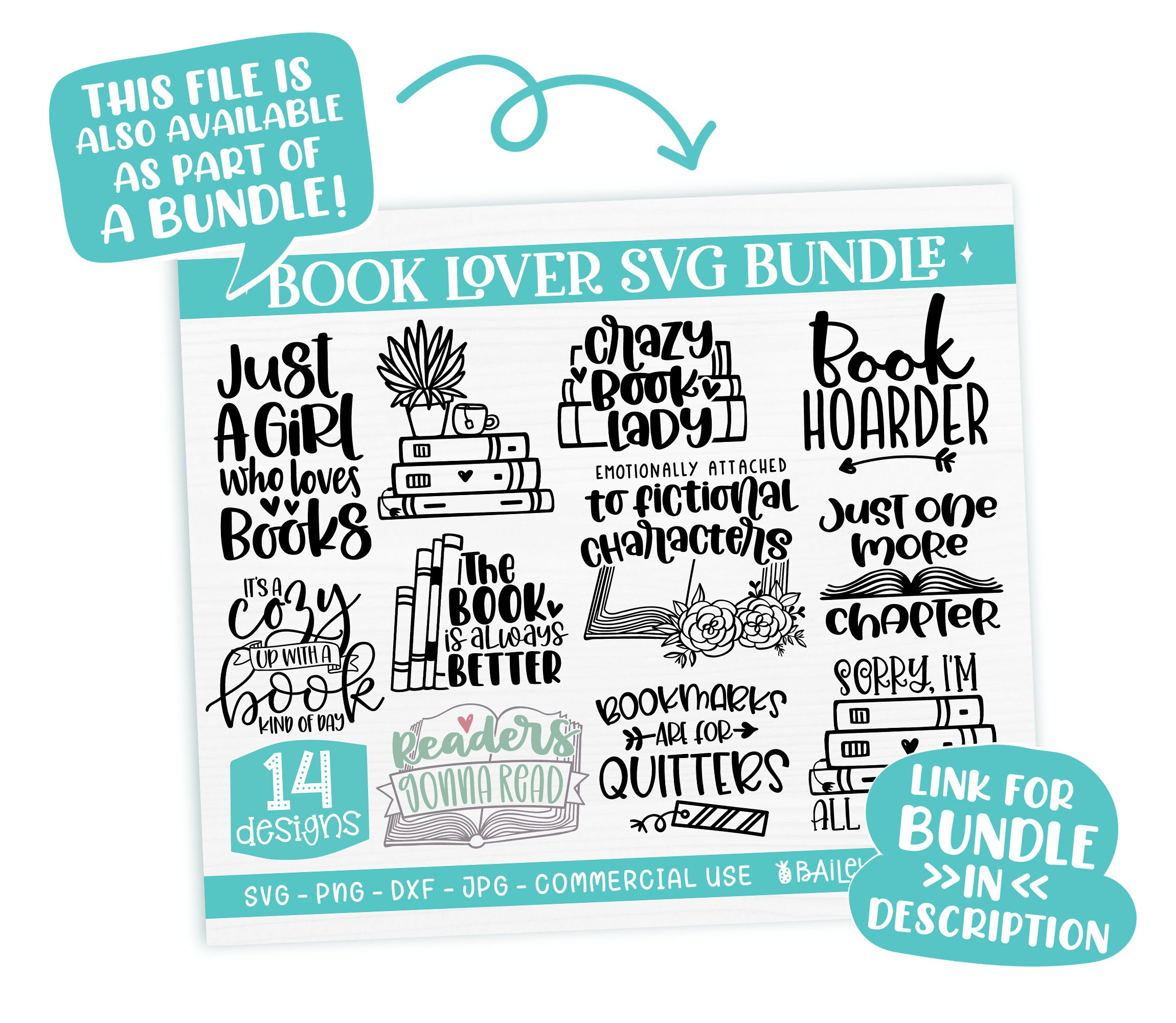 Crazy Book Lady SVG Cutting File, Funny Book Lover SVG, Reading Svg ...