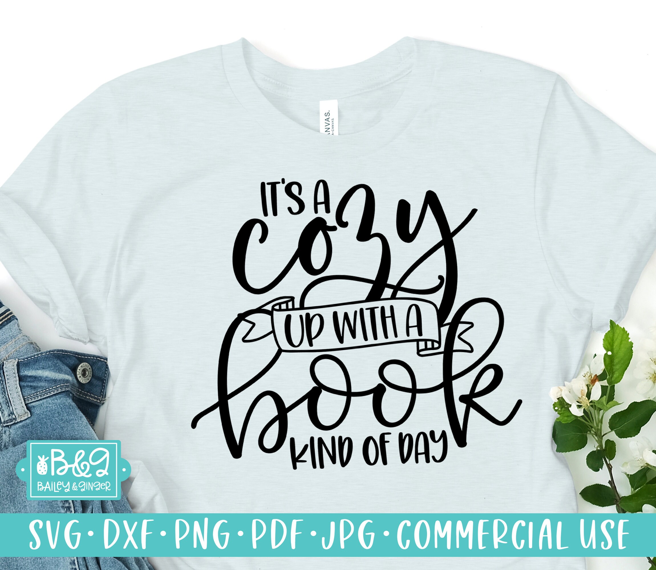 Cute Book Lover Saying SVG Cutting File Cozy Up With A Book | Etsy