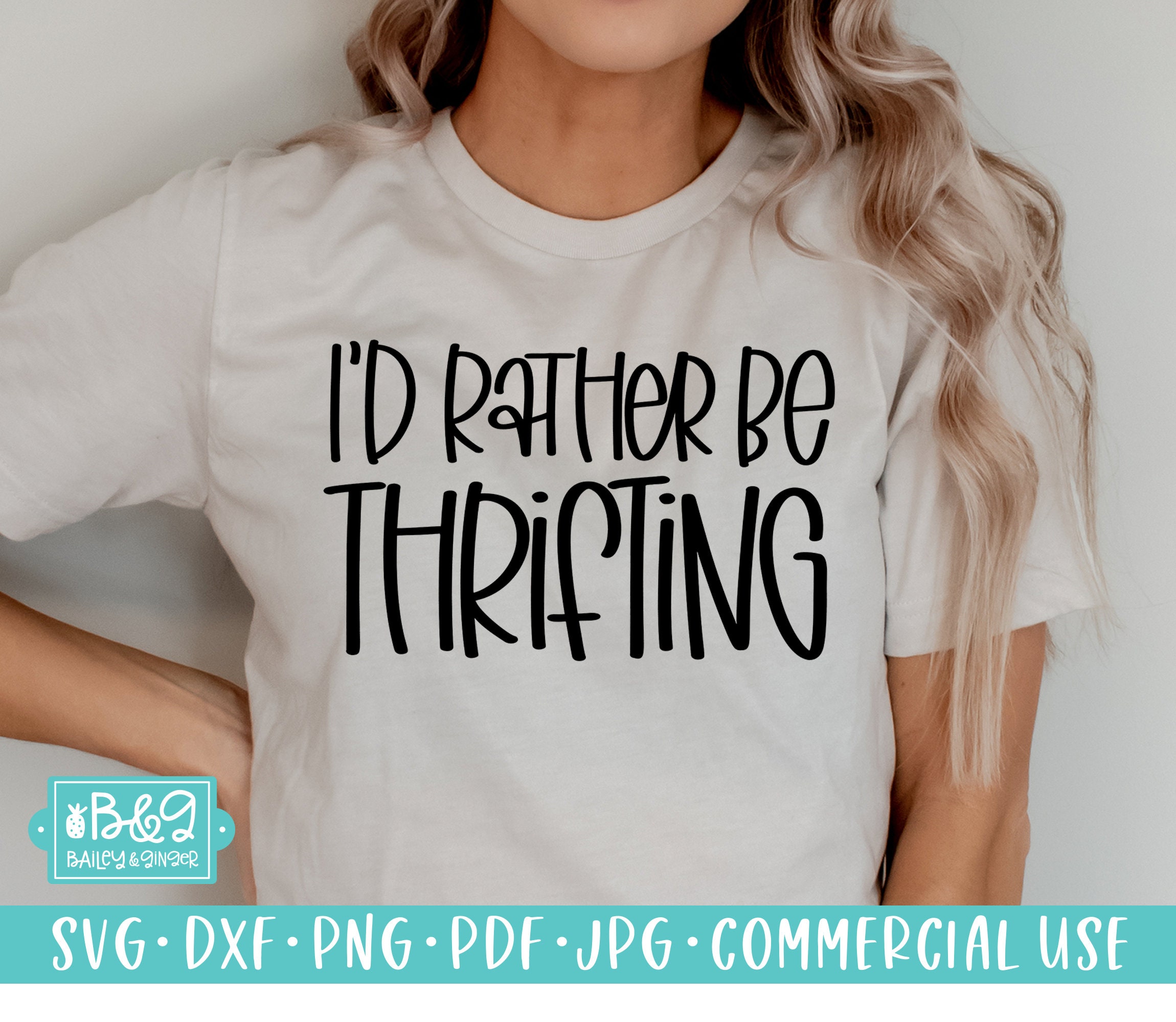 I'd Rather Be Thrifting SVG Cut File for Cricut or - Etsy