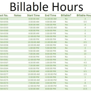 Billable Hours Tracker | Etsy