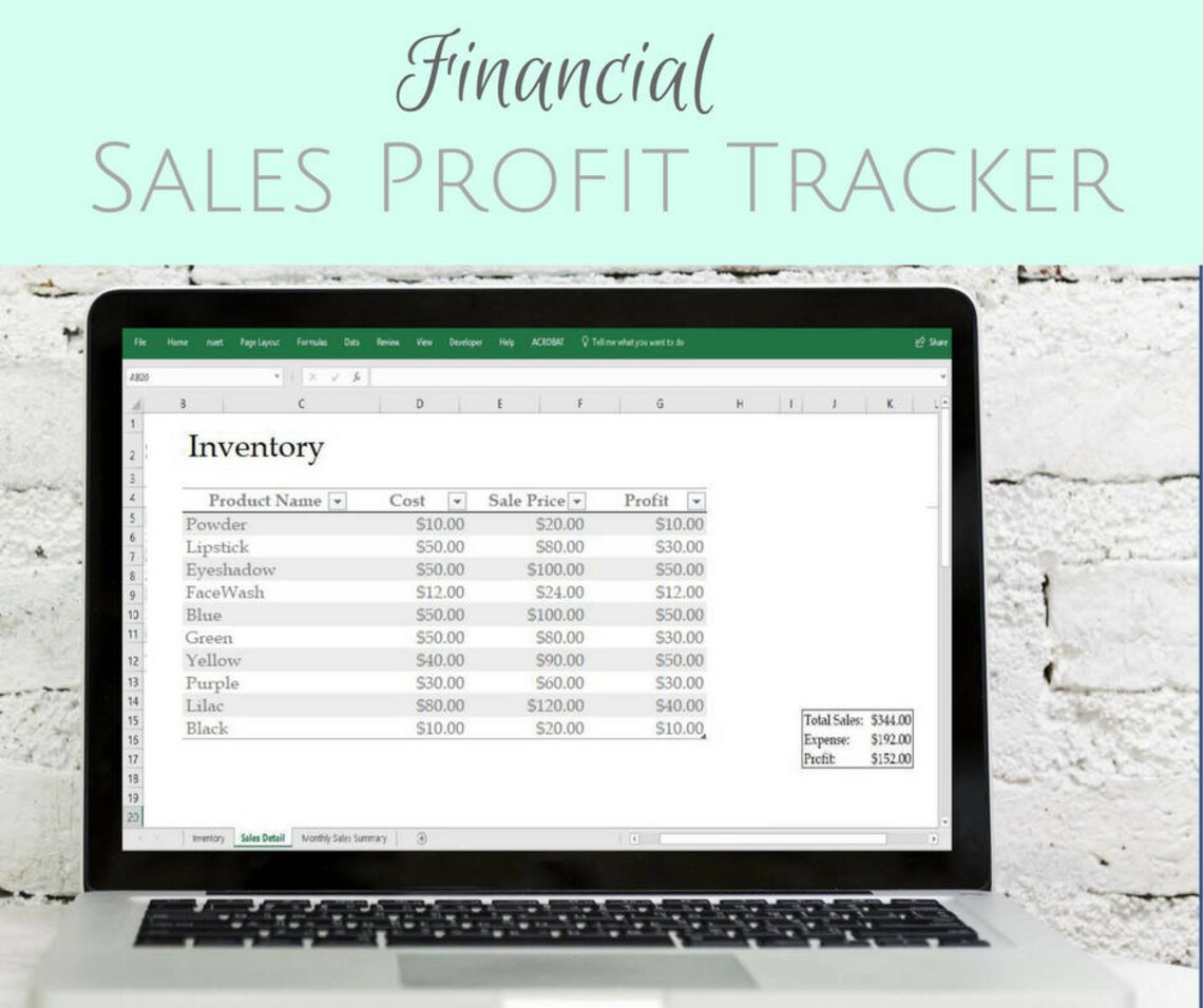 Sales and Profit Tracker - Etsy
