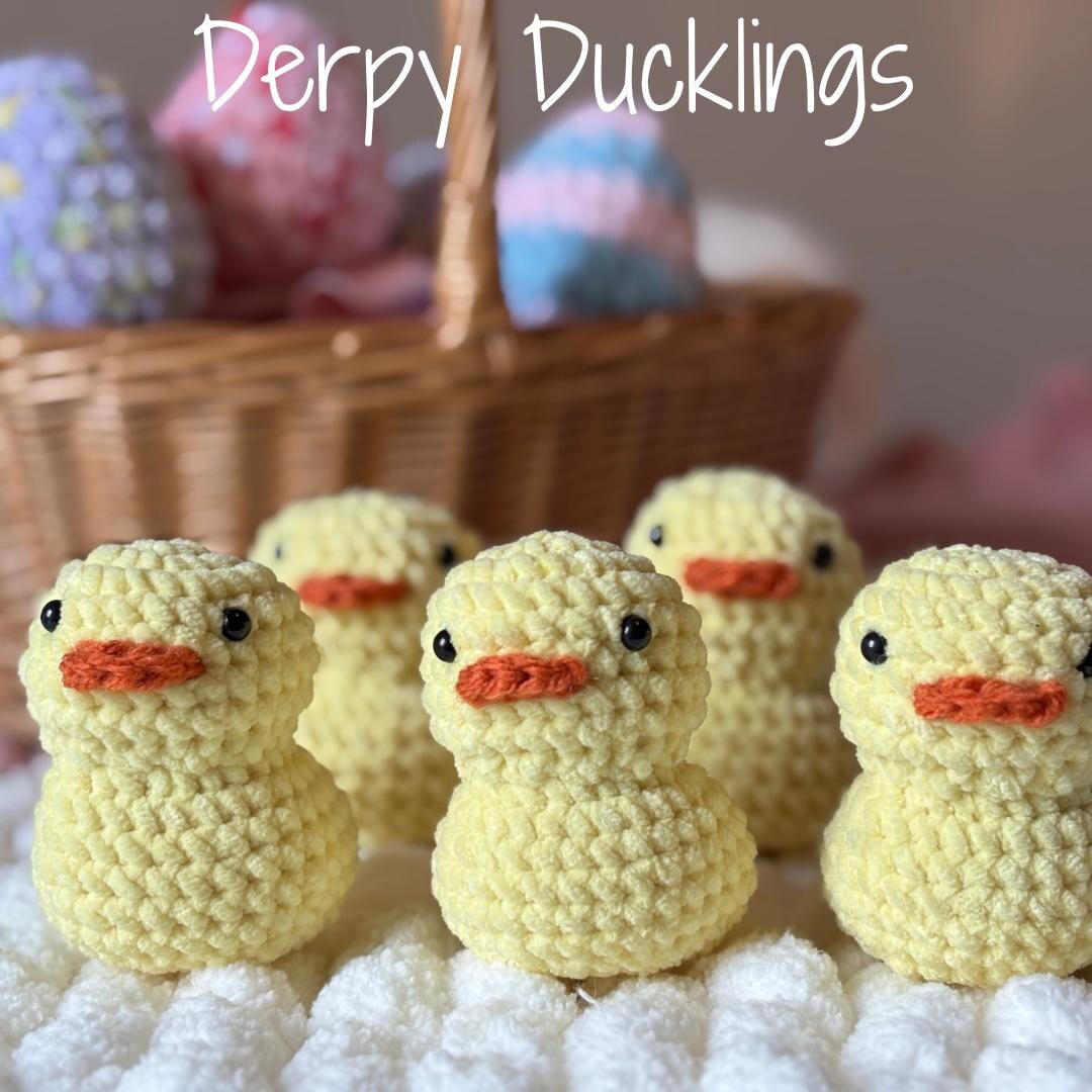 Handmade Derpy Rubber Ducky Plushie Amigurumi – Cute & Quirky Soft Toy ...
