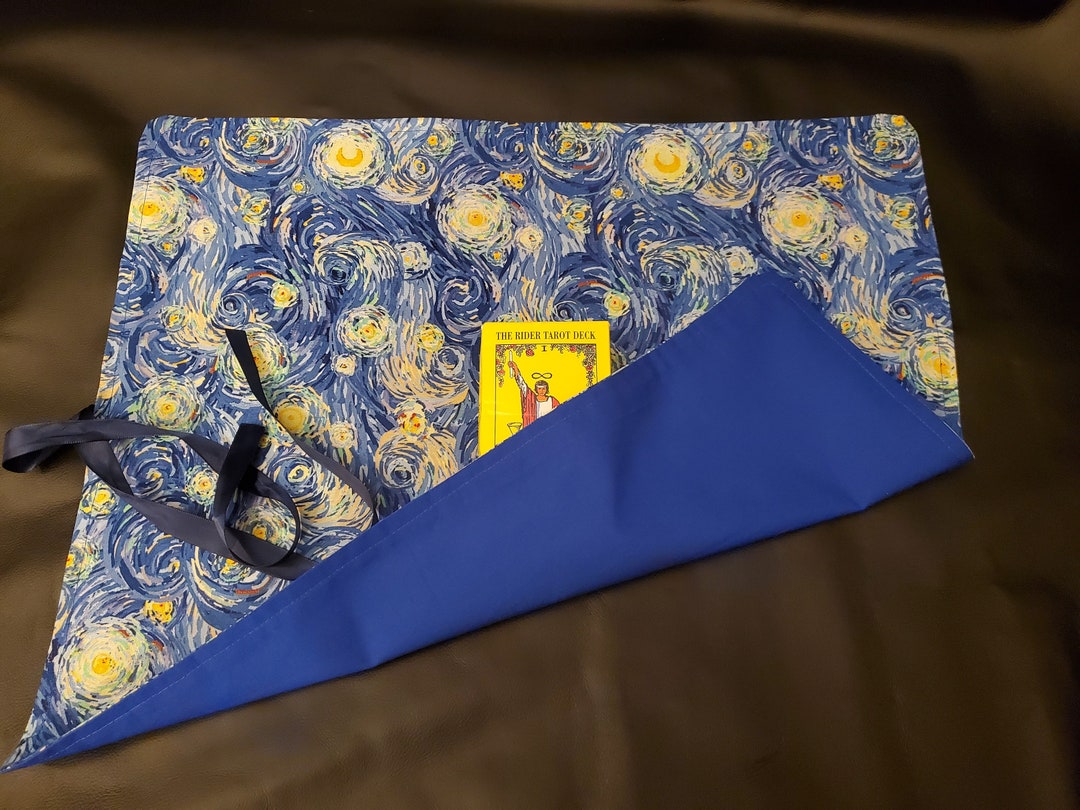 Tarot Mat, Altar Cloth, Tarot Cloth, Pagan Gift, Stars and Swirls ...