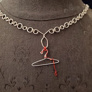 Coat Hanger Pendant/necklace, Uterus and Coat Hanger Necklace ...