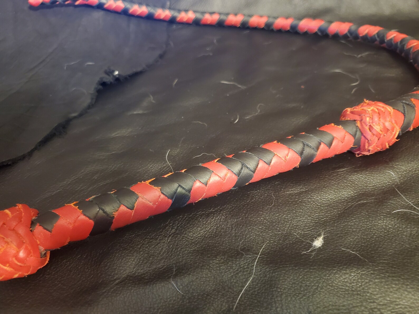 Braided Leather Sjambok BDSM Impact Toy - Etsy