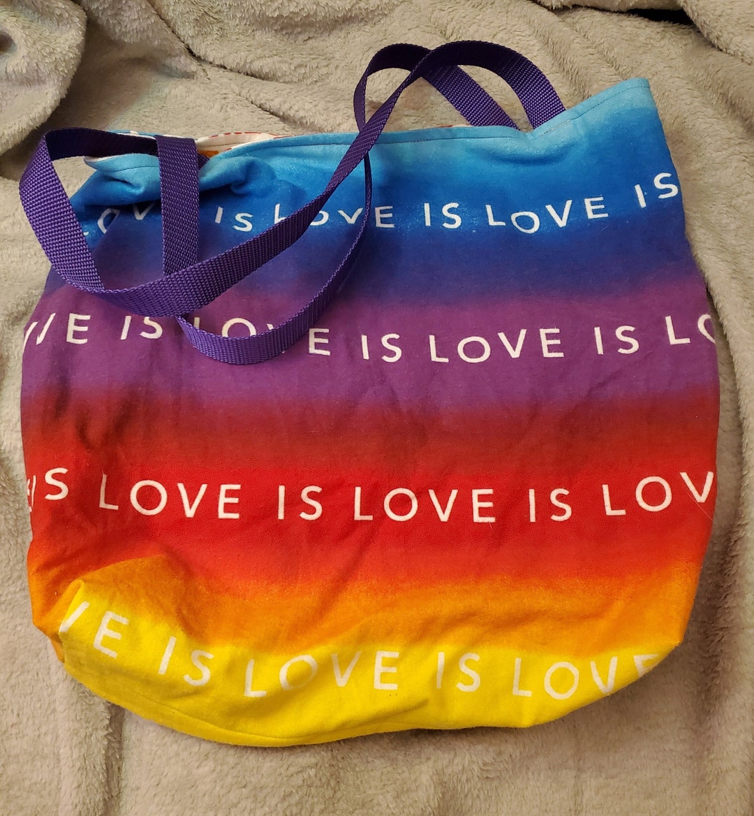 Pride Reversible Flannel Tote: Love is Love, Pronoun Flags - Etsy
