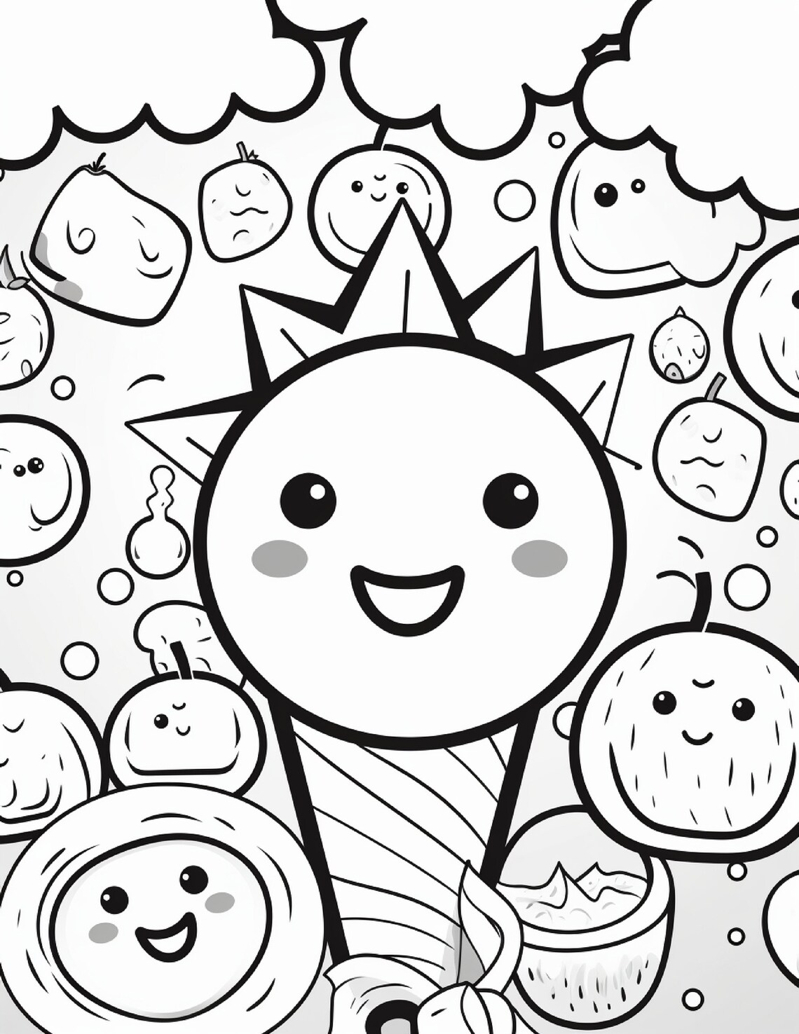 200 Cute Summer Fun Coloring Pages Bundle - Digital & Printable ...