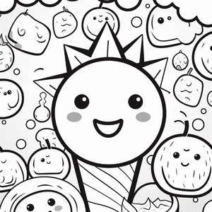 200 Cute Summer Fun Coloring Pages Bundle - Digital & Printable ...