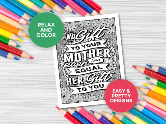 Mom Coloring Quotes Coloring Book - Etsy