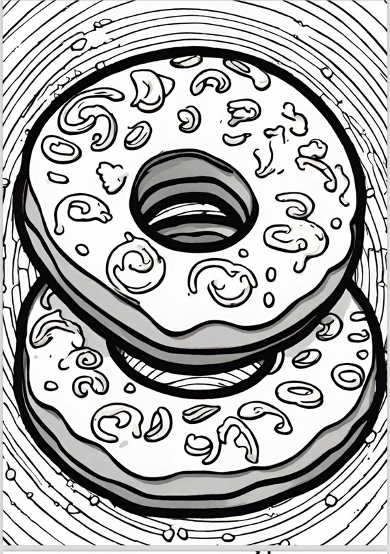 Page à Colorier De Beignet Coloriage Beigne Doughnuts Dessin Chercher