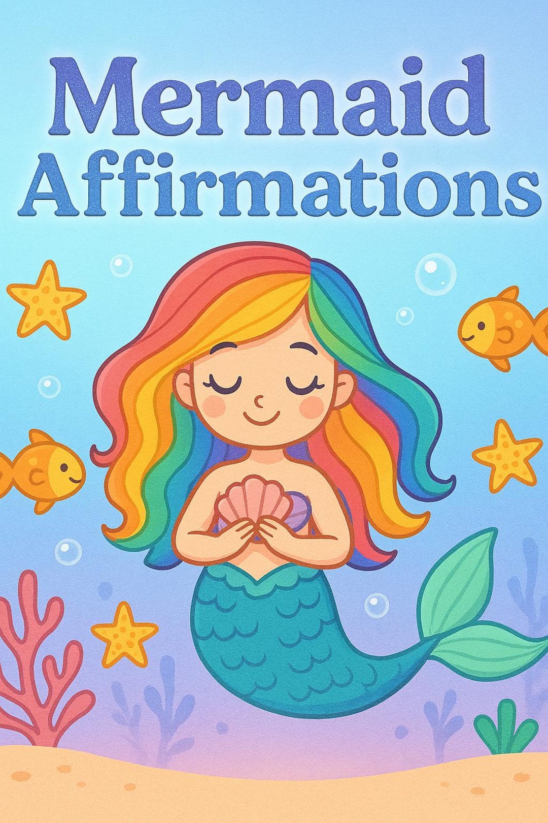 Mermaid Affirmations Coloring Book – 5-page Printable PDF – Confidence ...