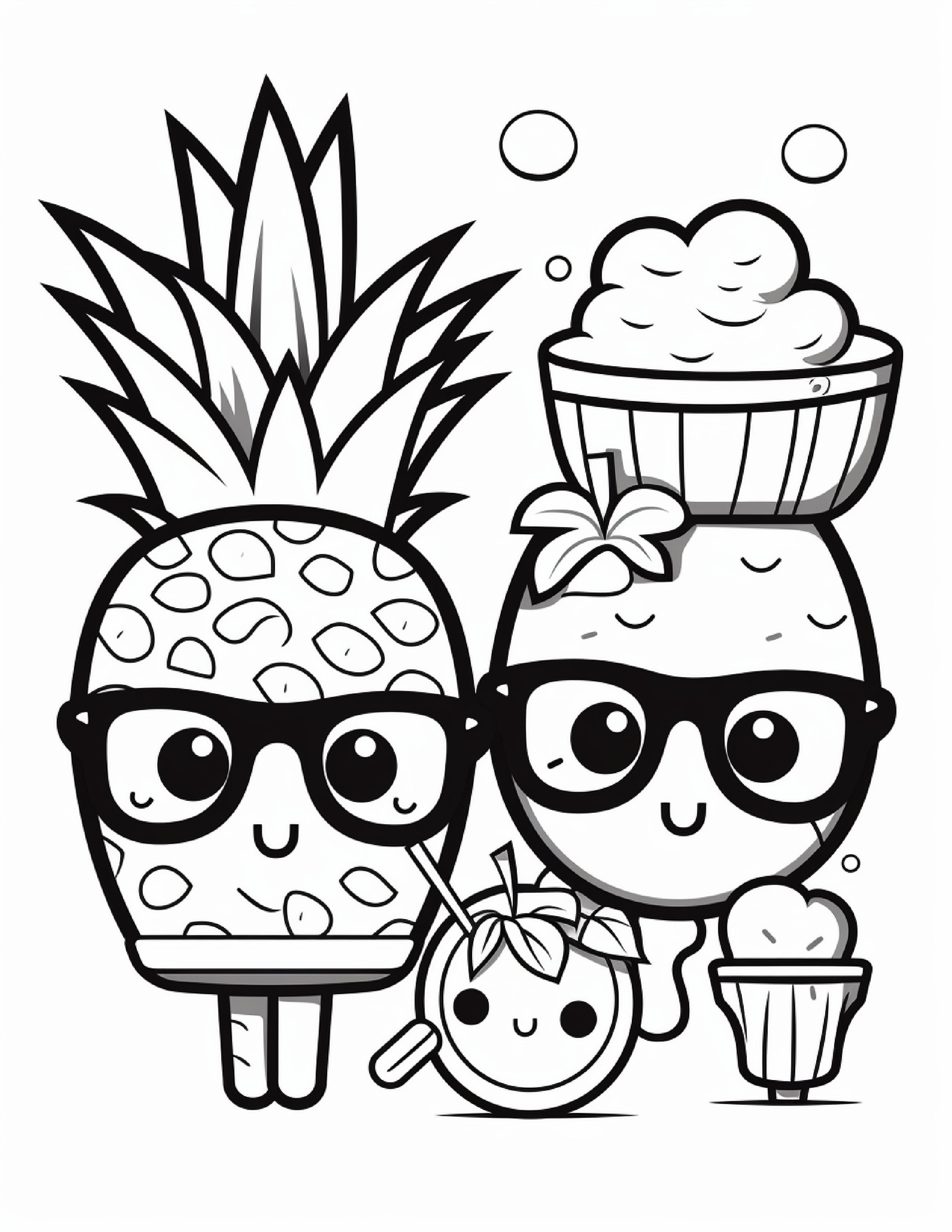 200 Cute Summer Fun Coloring Pages Bundle - Digital & Printable ...