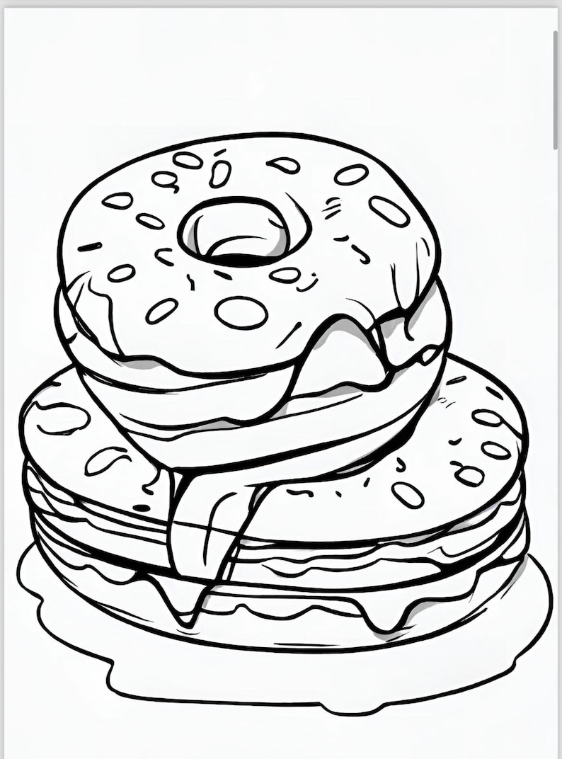 Donut Coloring Pages | Digital Download| PDF| 12 PAGES - Etsy Canada