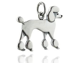 Silver Poodle Charm | Etsy