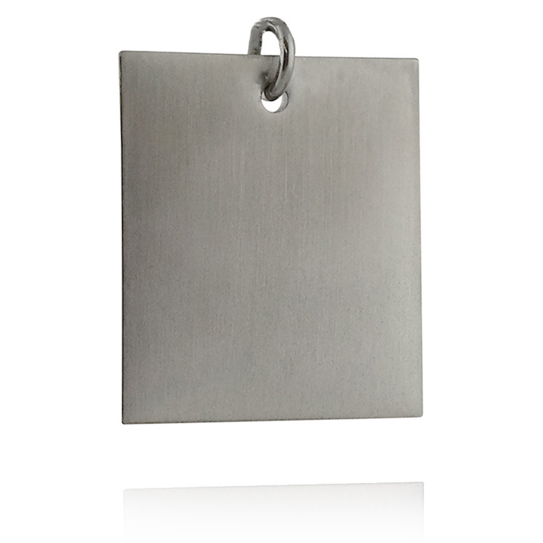 Stainless Steel Square Stamping or Engraving Blank Pendant 23mm X 20mm ...