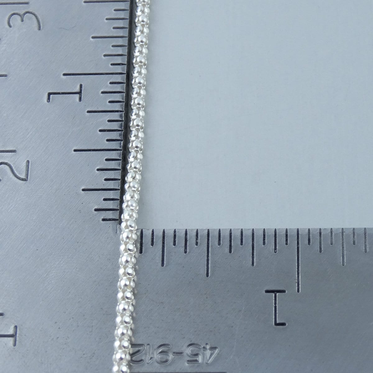 2.5mm Diamond Cut Popcorn Chain Necklace - 925 Sterling Silver - 16" 18 ...