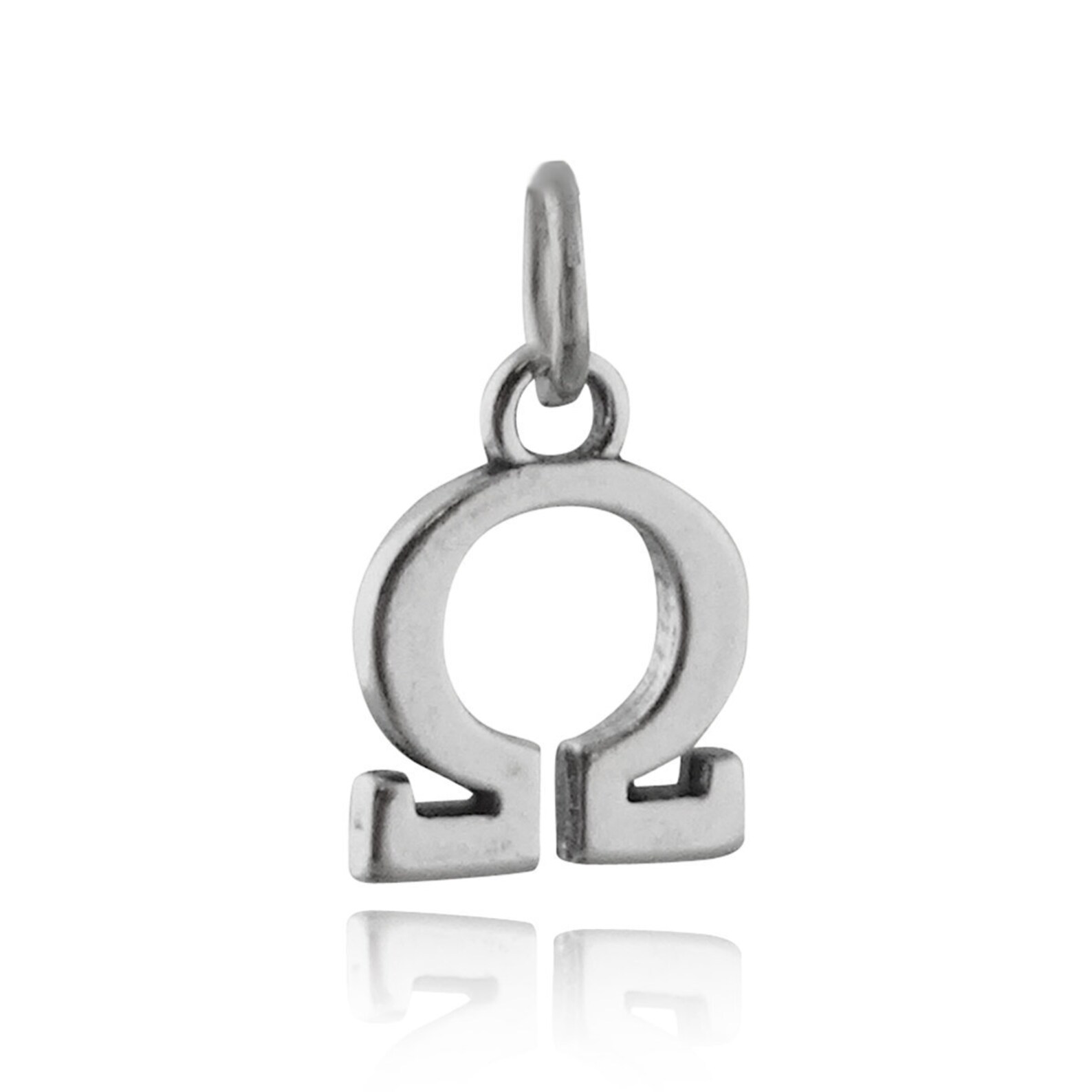 Sterling Silver Omega Charm 925 Silver Greek Alphabet - Etsy