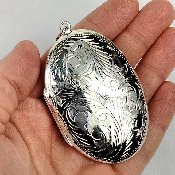 Extra large sterling silver locket store