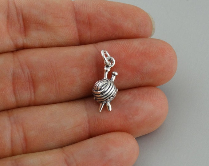 Ball of Yarn Charm Knitting Charm Yarn Charm Crocheting - Etsy
