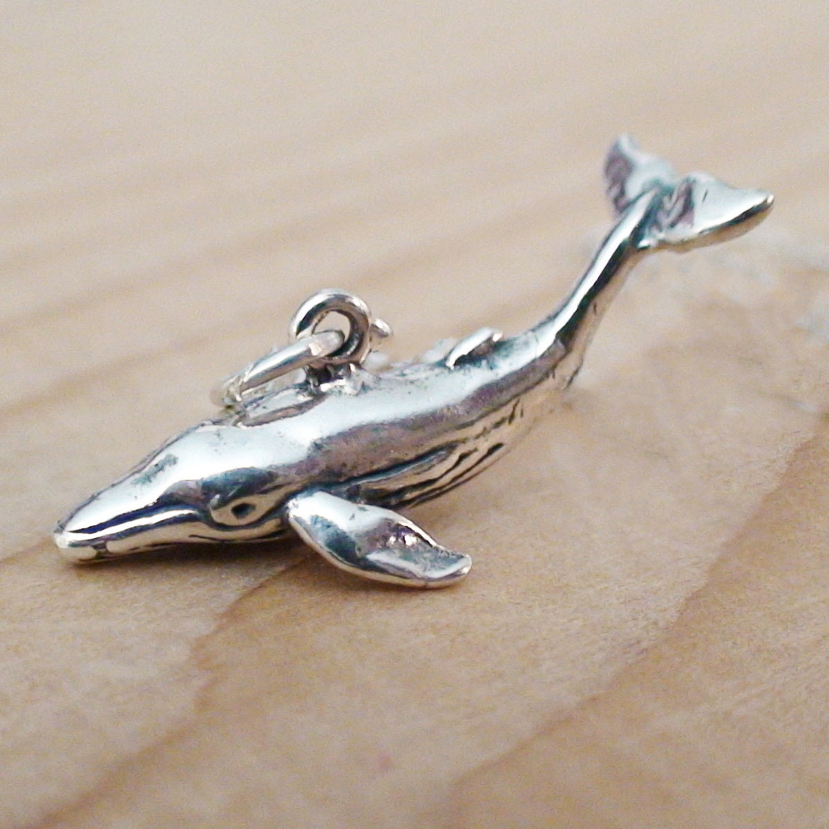 Sterling Silver Blue Whale Charm Pendant 925 Silver Ocean - Etsy