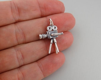 Sterling Silver Camera Charm - Etsy