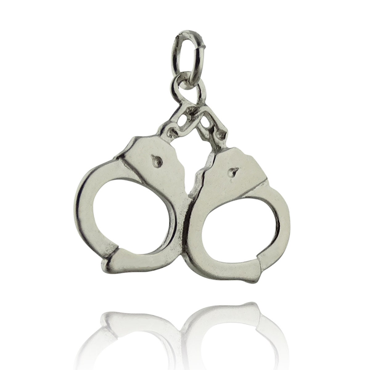 Sterling Silver Handcuff Charm 925 Sterling Silver - Etsy